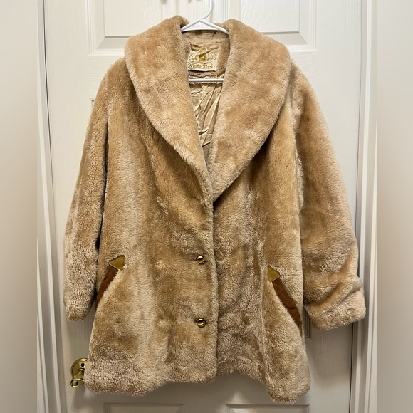 White Stag | Jackets & Coats | White Stag Fur Coat With Suede Trim ...